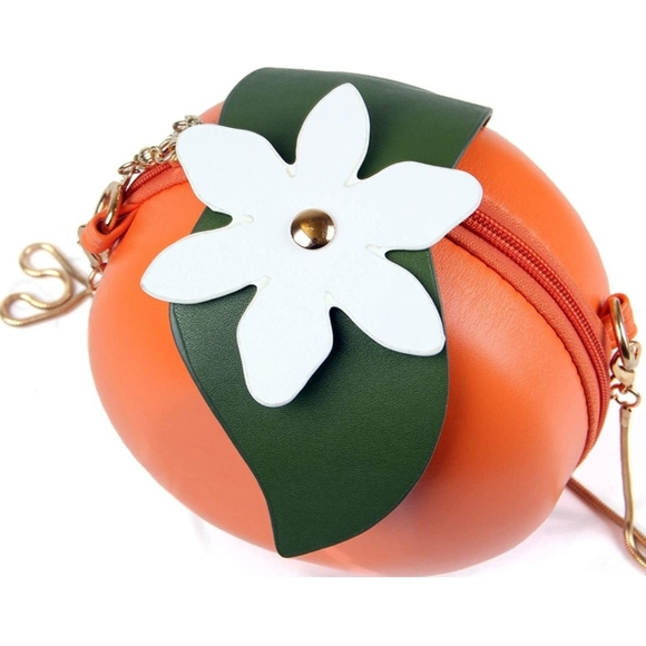 Bags | Orange Blossom Purse Bag Unique Vegan Leather Trendy | Poshmark
